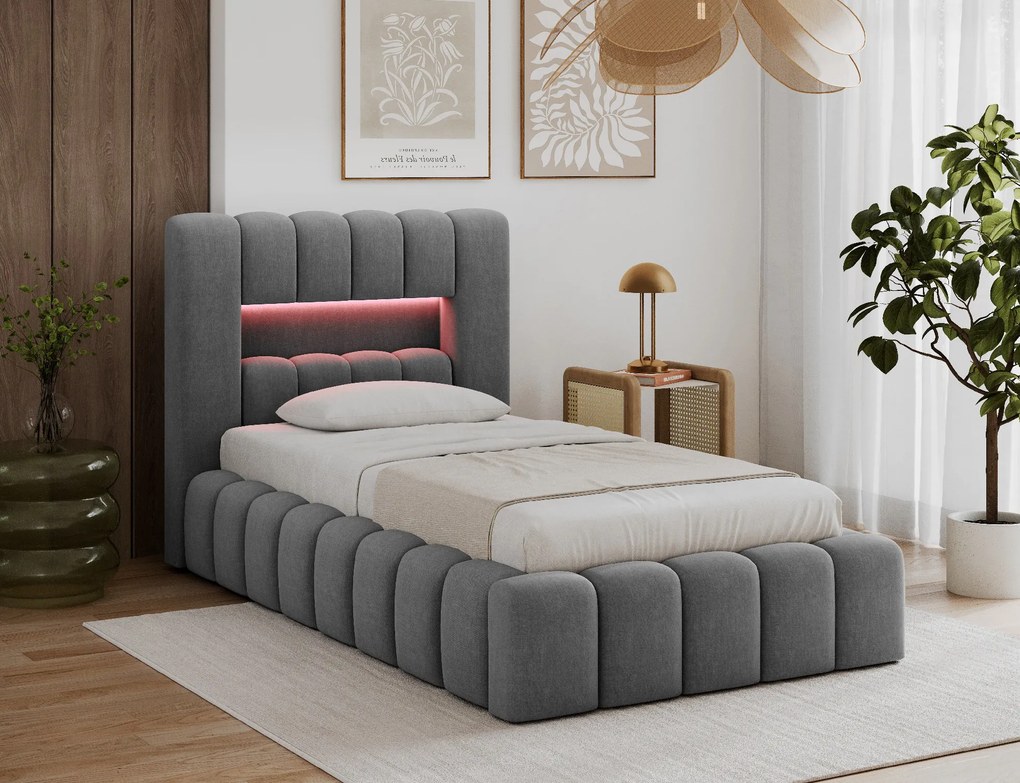 Postel Lamica 90x200 + Kovový rám/plynový výtah/kontejner
