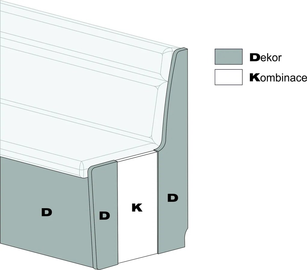 Jídelní lavice FLEXI BOX rovná, český výrobek