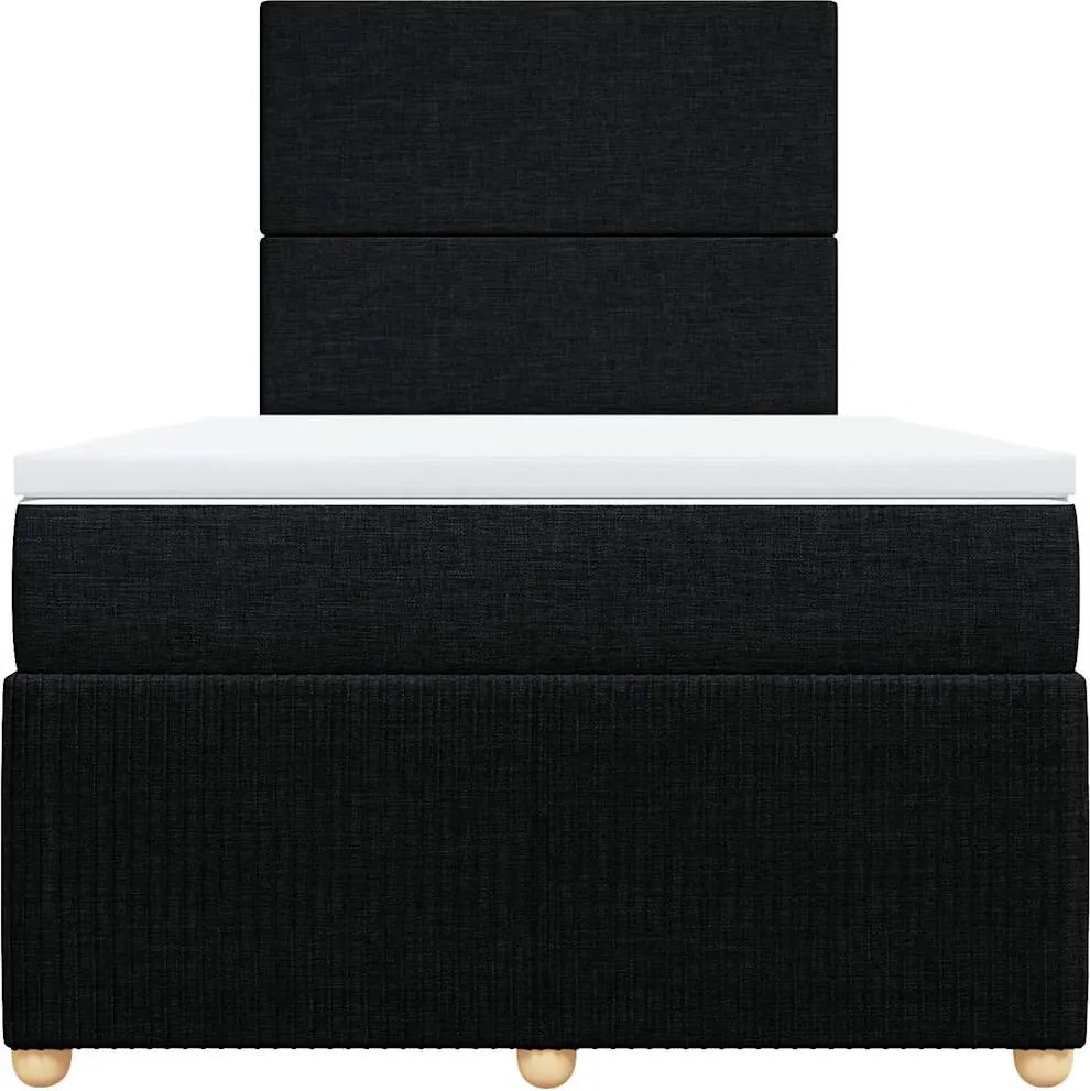 Box spring postel s matrací černá 120x200 cm textil 3292018