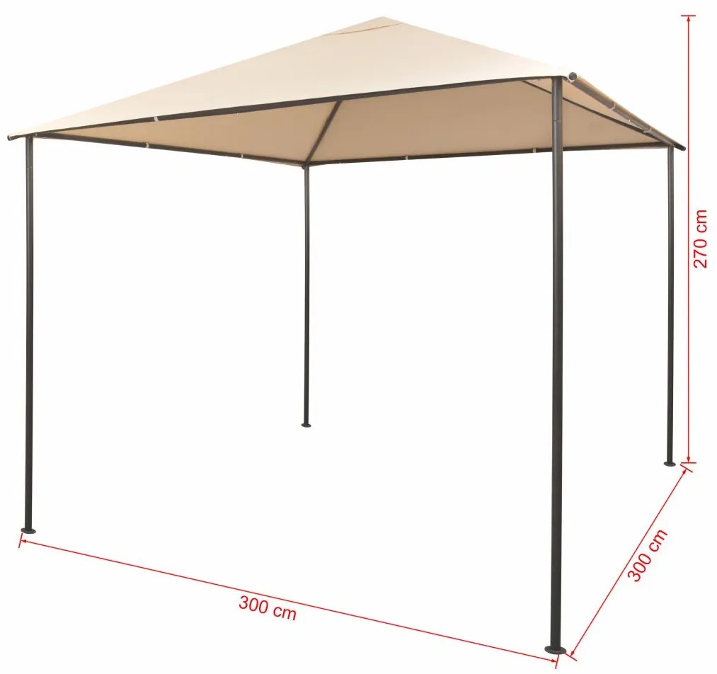 Zahradní altán Wones - 3x3 m - ocel | béžový