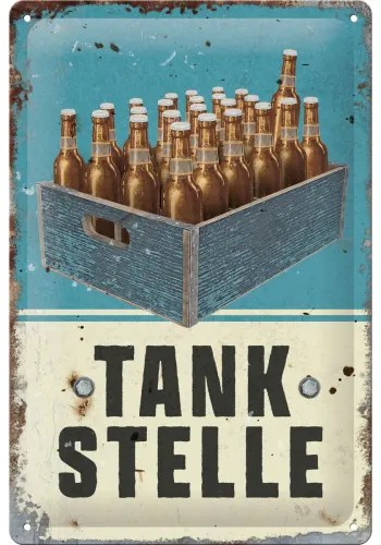 Postershop Plechová cedule: Tankstelle - 20x30 cm