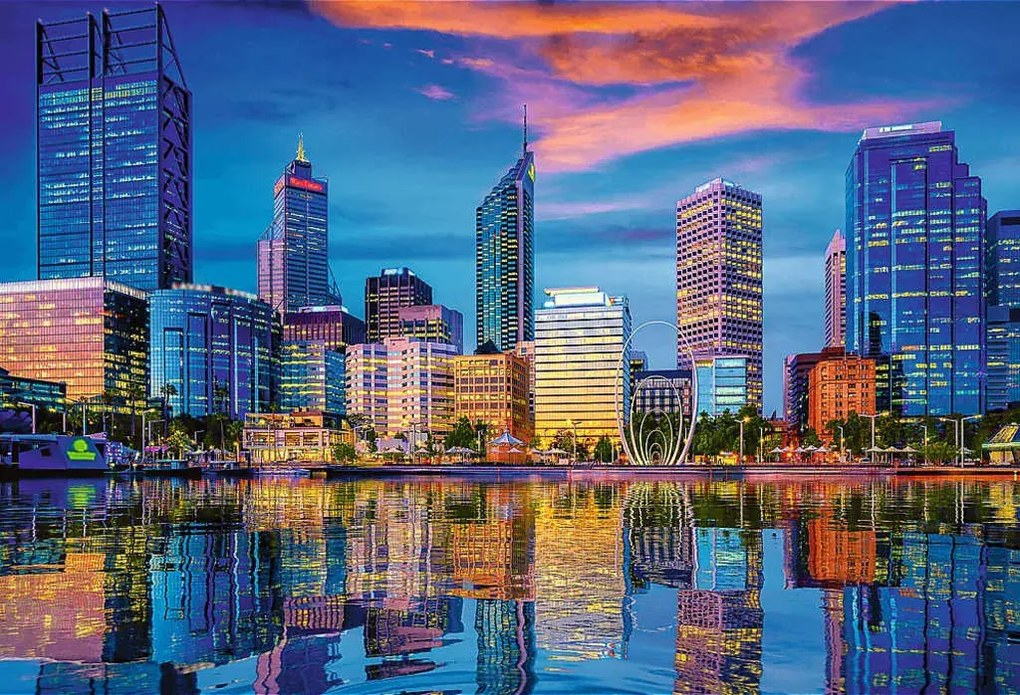TREFL PUZZLE UFT Prémiové Odraz města Perth 85x85cm 1500 dílků skládačka tr26190