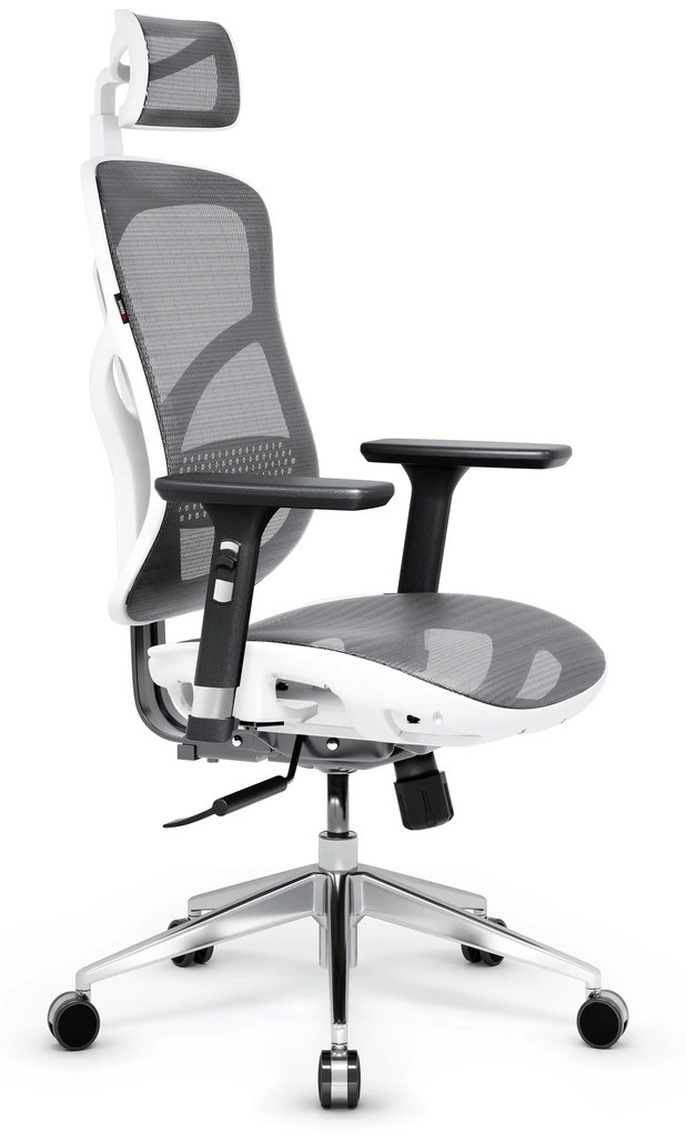 Ergonomická židle DIABLO V-BASIC: bílo-šedá Diablochairs