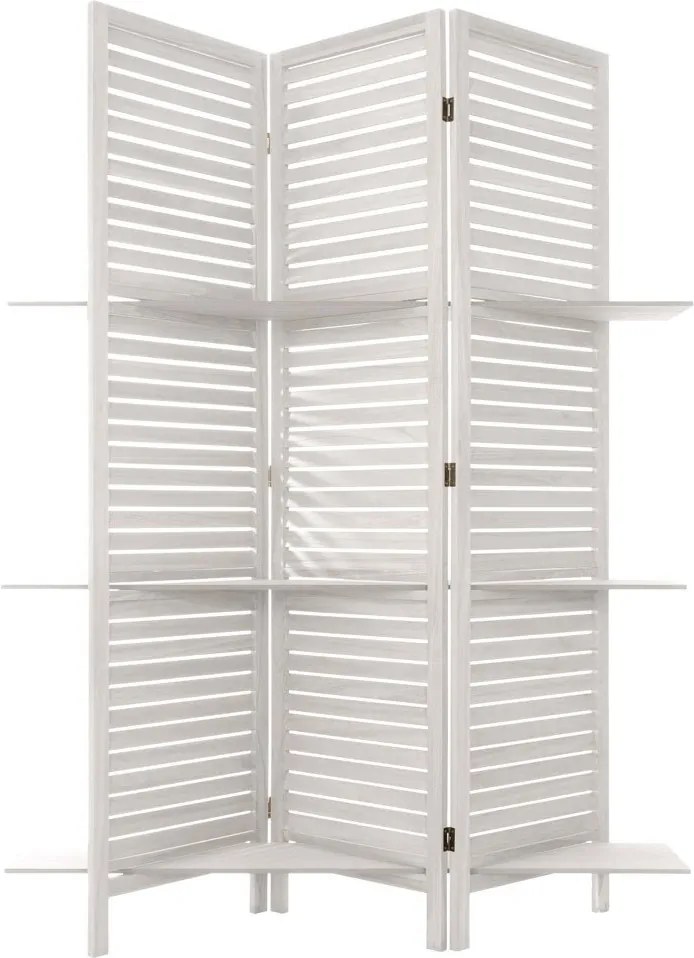 Bílý skládací paraván z MDF, WHITE SCREEN, 120x170 cm