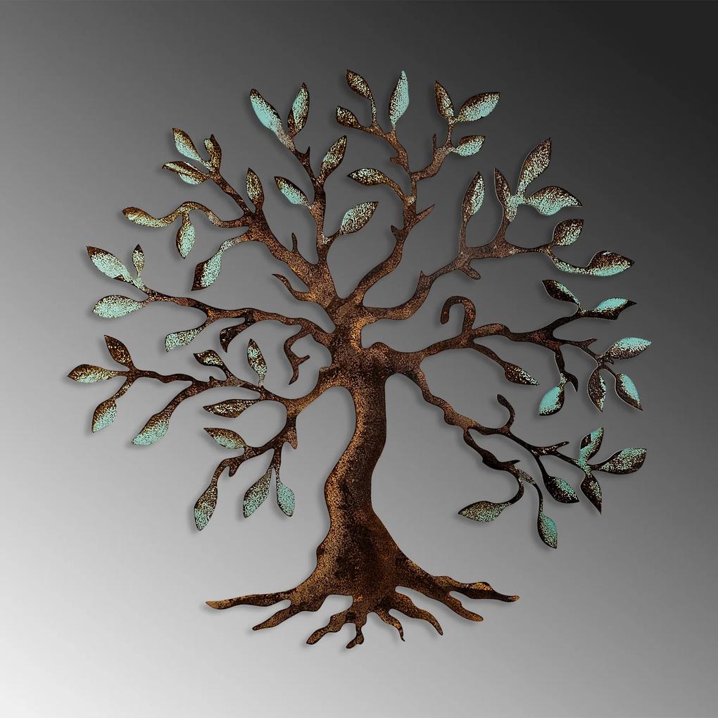 Wallexpert Dekorativní kovový nástěnný doplněk Tree - 1, Vícebarevná