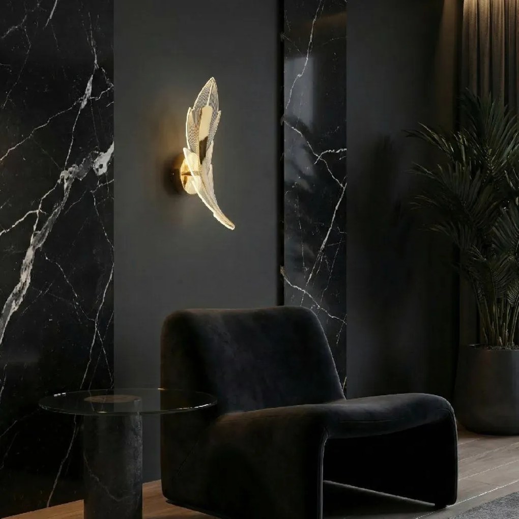 Toolight Rea, NÁSTĚNNÉ LED SVÍTIDLO G182-W GOLD, OSW-07814