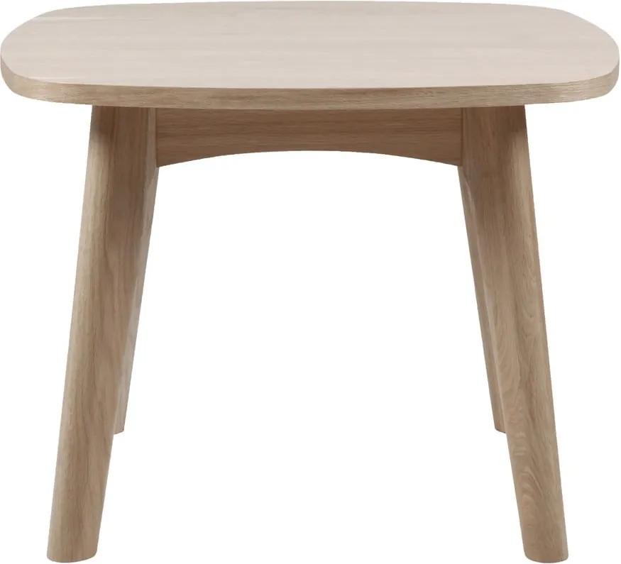 Odkládací stolek s podnožím z dubového dřeva Actona Marte, ⌀ 58 cm