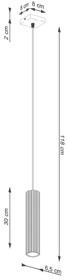 Černé závěsné svítidlo Gleam – Sollux
