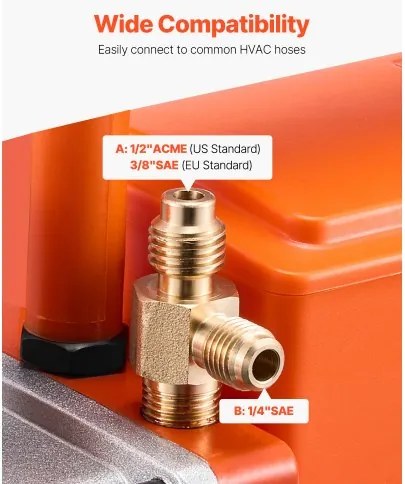 vakuové čerpadlo 170 l/min HVAC 2stupňové rotační lamelové Včetně oleje