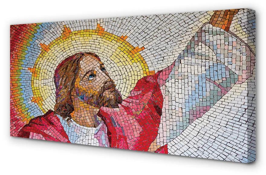 Obrazy na plátně mozaika Jesus 125x50 cm