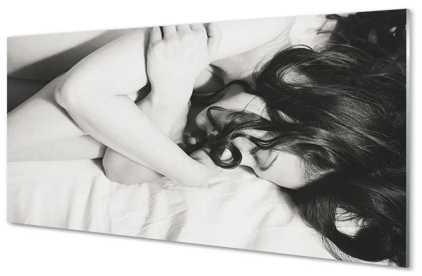 akrylový obraz spící ženu 125x50 cm