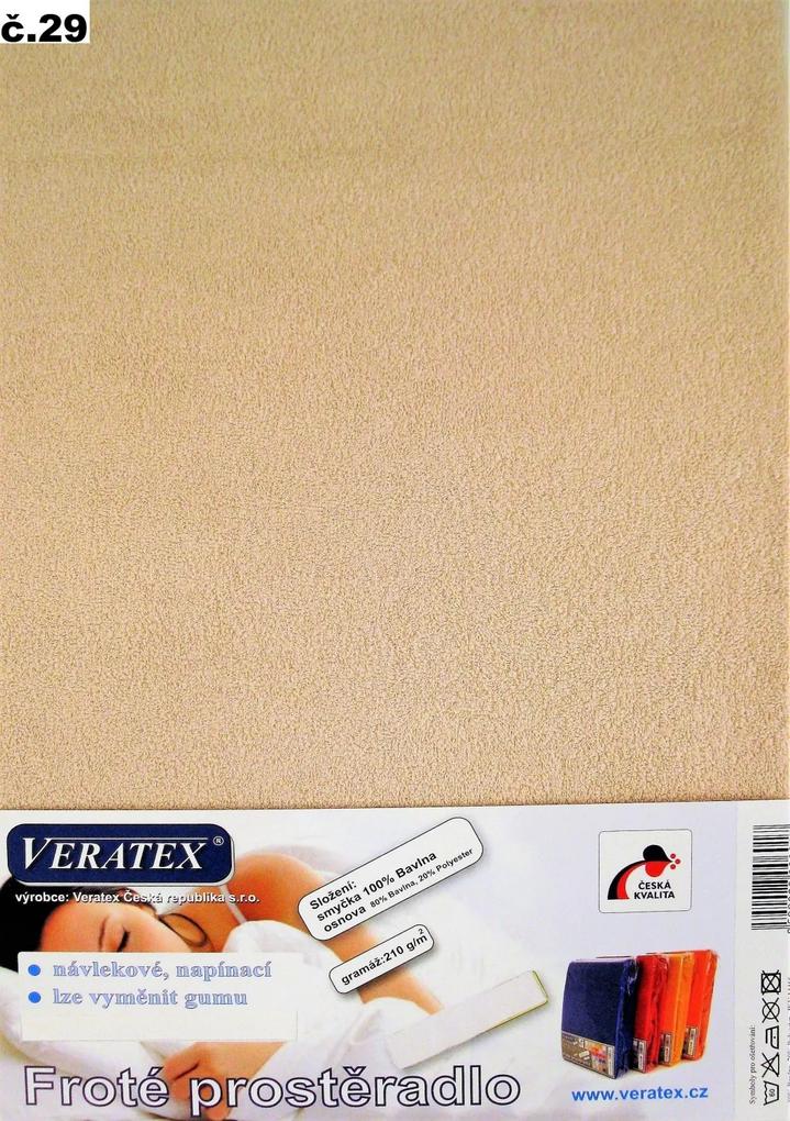 Veratex Froté prostěradlo  80x200/16 cm (č.29-béžová)  Froté