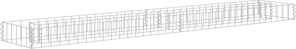 Gabionový vyvýšený záhon pozinkovaná ocel 180 x 30 x 10 cm 145632
