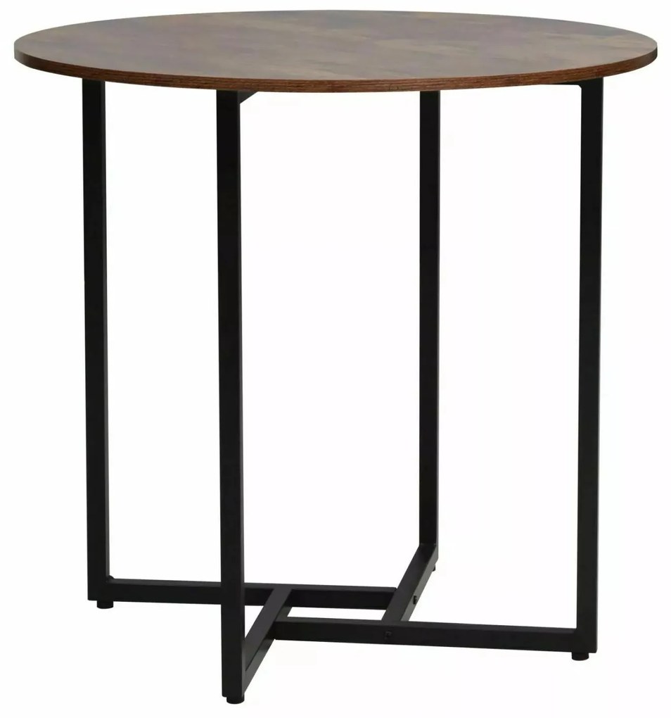 Kulatý jídelní stůl ALTO II 80 cm, dekor rustikálně hnědá