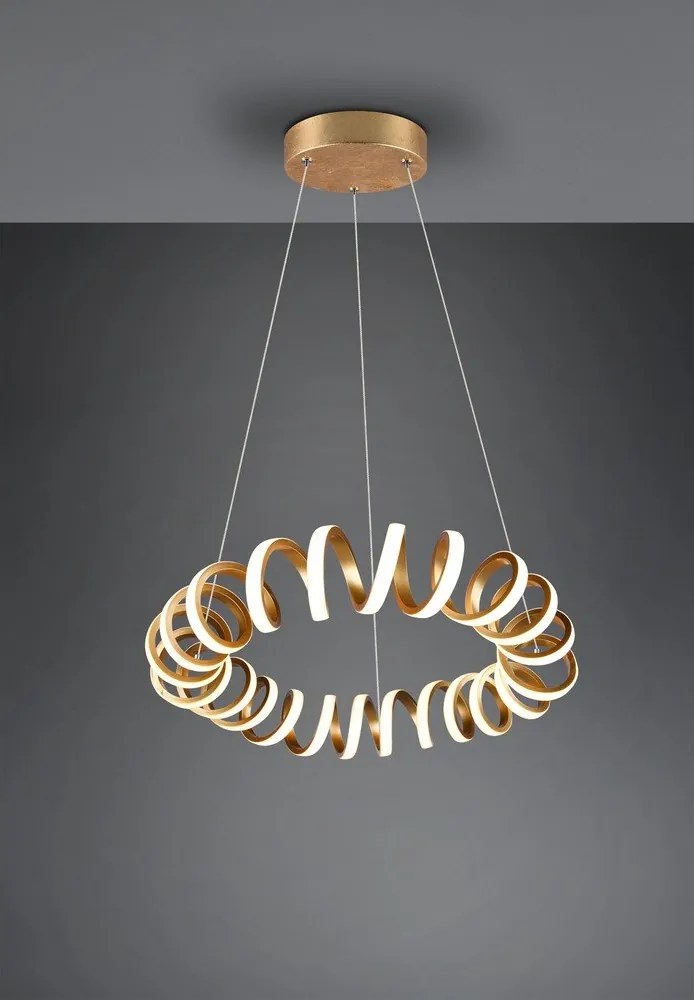 LED závěsné svítidlo ve zlaté barvě ø 55 cm Curl – Trio