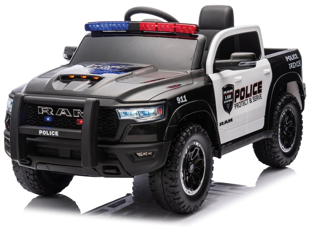 Dětské elektrické policejní auto RAM 1500 RHO Super Truck + dálkový ovladač