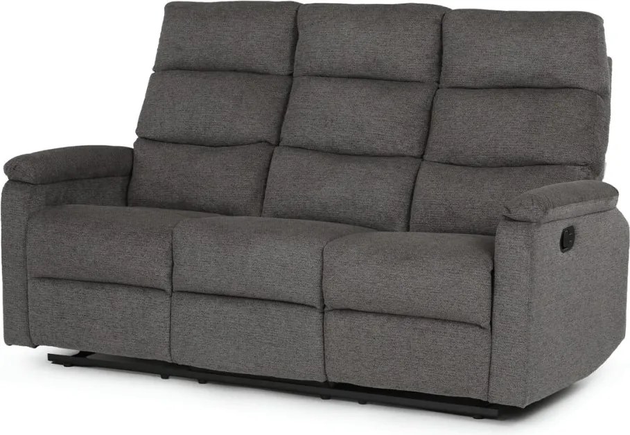 Sedací souprava, polohovací, šedá, látka, ASD-C5980 GREY2