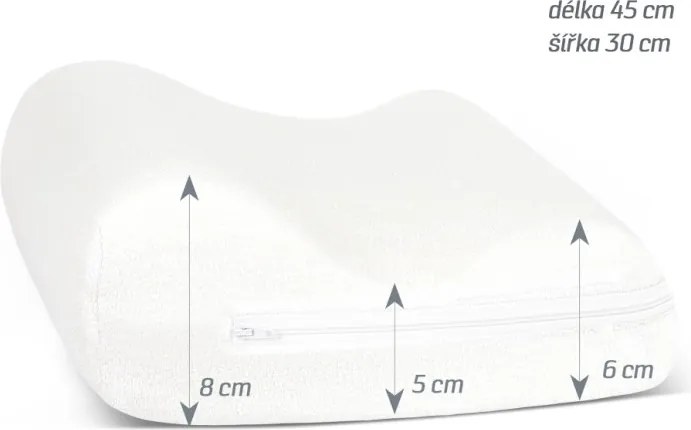 Bellatex Polštář anatomický Červená 45x30 cm