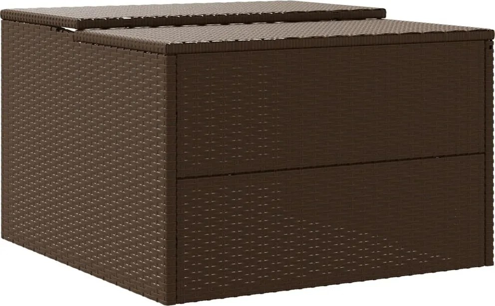 vidaXL Garáž pro robotickou sekačku 86x90x52/57 cm polyratan [365404] Barva: Černá
