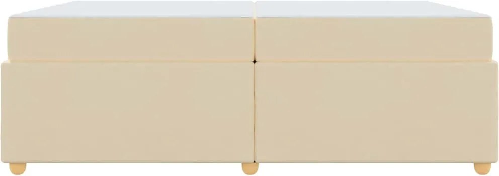 Rám postele s matrací Krémová 200 x 200 cm textil 3399382