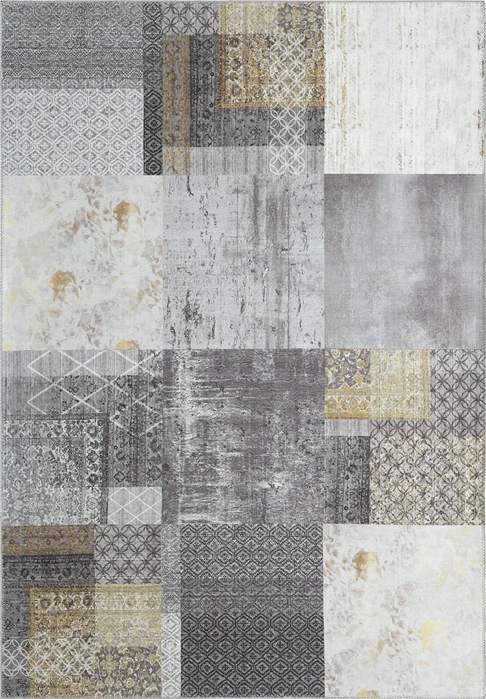 Spoltex, Kusový koberec Edessa 1300 Grey, 160x230, šedá, chodba / předsíň