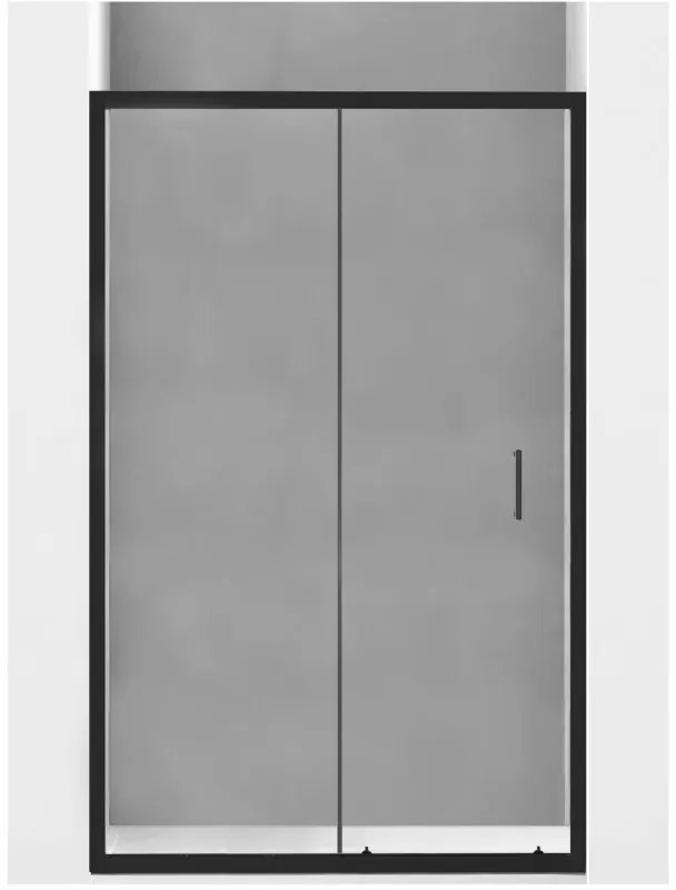 MEXEN APIA sprchové dveře 115x190 cm 5mm, černá-čiré 845-115-000-70-00 - MEXEN