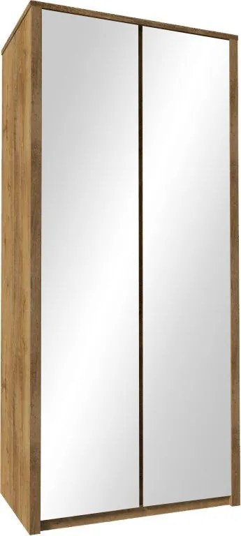 Montana šatní skříň S2D se zrcadlem Zvolte možnost: Bílá