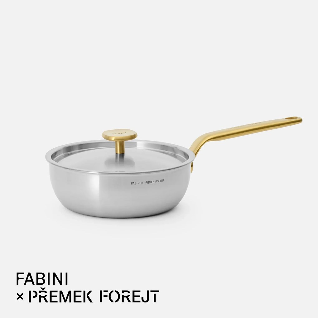 Fabini Kónický rendlík FABINI & Forejt, ø 20 cm (1,5 l) - Nerezový beznýtový rendlík z vícevrstvé nerezové oceli s poklicí