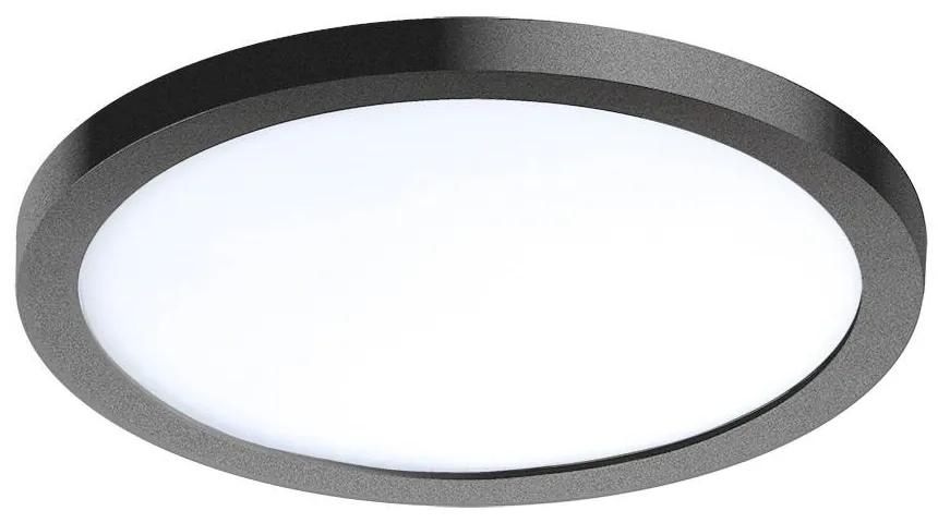 Stropní LED osvětlení do koupelny SLIM 15 ROUND, 12W, teplá bílá, 14,5cm, kulaté, černé, IP44 Azzardo SLIM 15 ROUND AZ2840