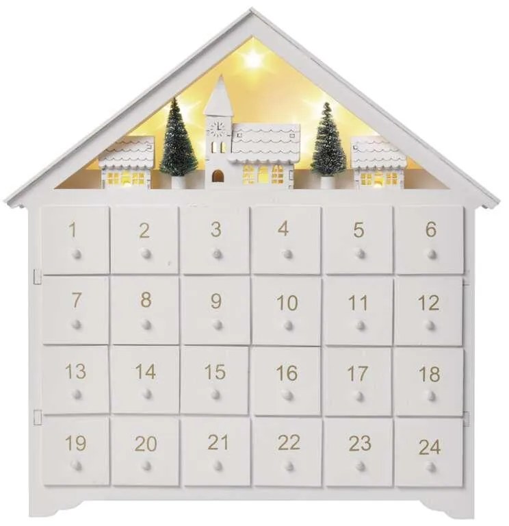 Emos Vánoční adventní LED kalendář, 2x AA, časovač