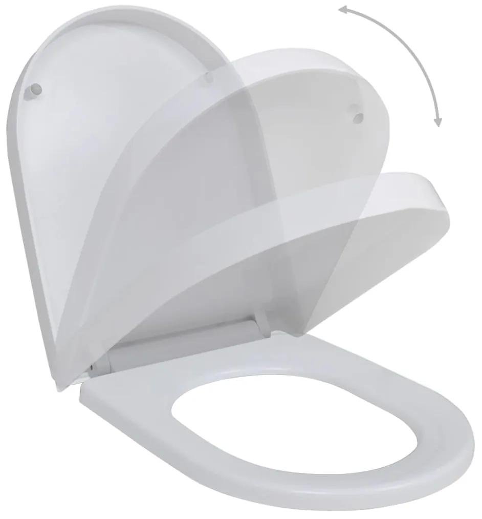 vidaXL WC sedátka s funkcí pomalého sklápění 2 ks bílá plastová