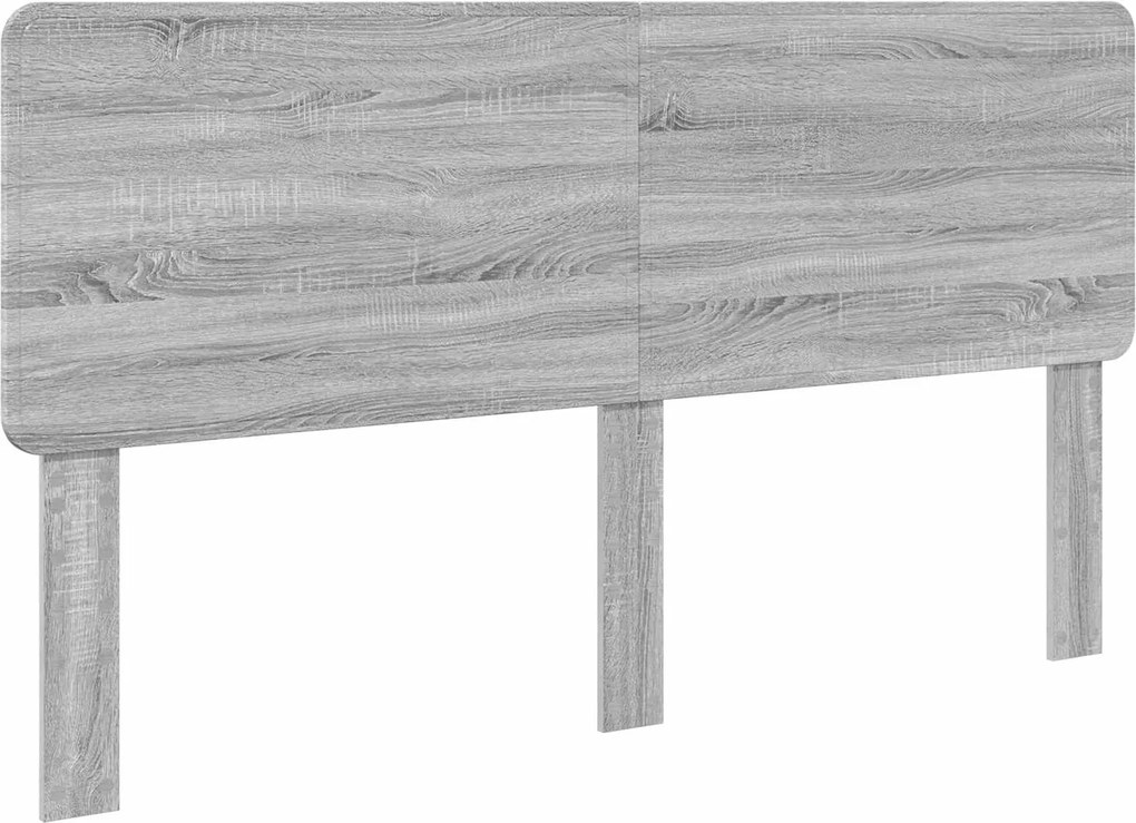 Rám postele s čelo Šedá Sonoma 200 x 200 cm Inženýrské dřevo 3412565