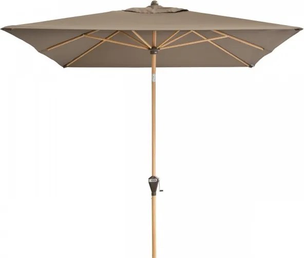 Doppler ALU WOOD zahradní slunečník 300 x 200 cm hnědá