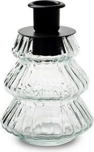 Skleněný svícen stromek Nordmann – 8,5*8,5*12 cm
