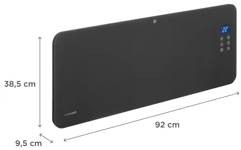 Concept KS4100 -Chytrý elektrický přímotop/konvektor 1000/2000W Wi-Fi IP24 šedá