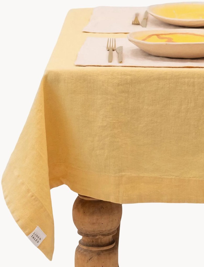 Lněný ubrus Butter