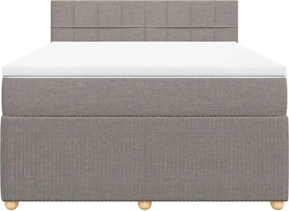Box spring postel s matrací taupe 160x200 cm textil 3287511