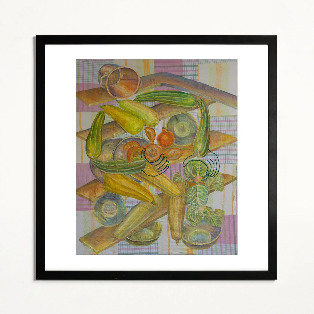 Daniela Krajčová | Tekvice Rám: Bílý, Velikost: 40 x 40 cm