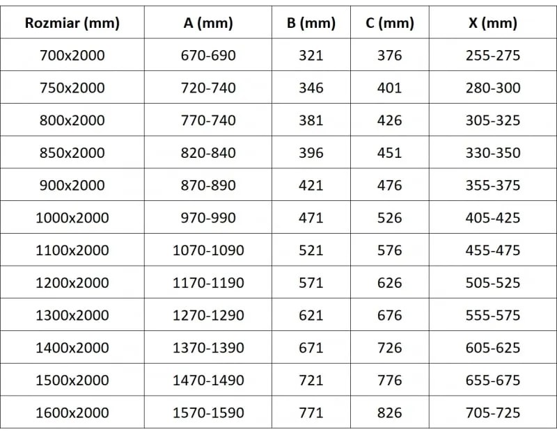 Mexen Velar, posuvné dveře do otvoru typ Walk-In 80 cm, 8mm čiré sklo, bílá, 871-080-000-03-20