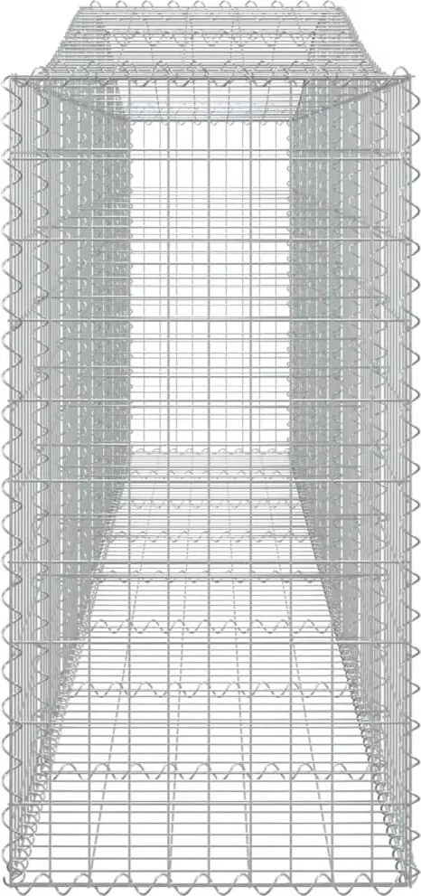 Klenuté gabionové koše 15ks 400x50x100/120cm pozinkované železo 3145965
