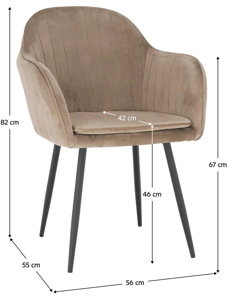 Tempo Kondela Designové jídelní křeslo ZIRKON, šedohnědá Taupe Velvet látka