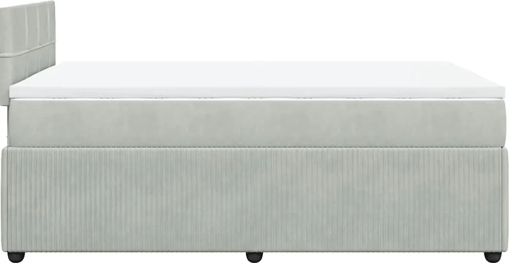 Box spring postel s matrací světle šedá 120 x 200 cm samet 3290010