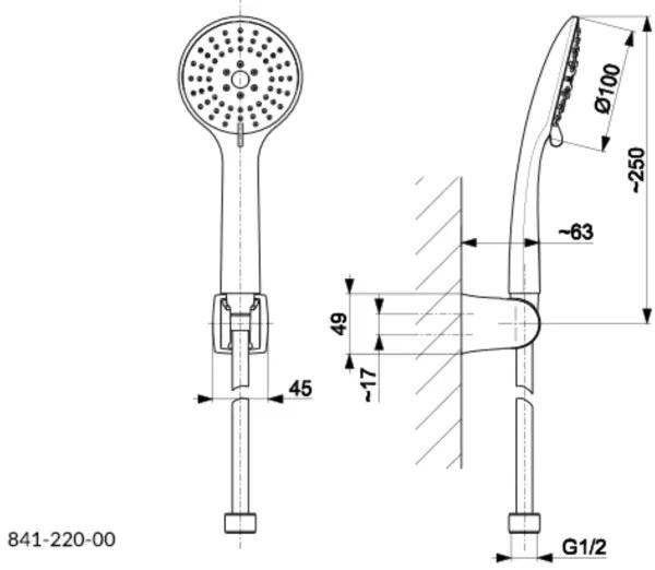 KFA Armatura 841-220-81 - Sprchová sada MOZA matná černá