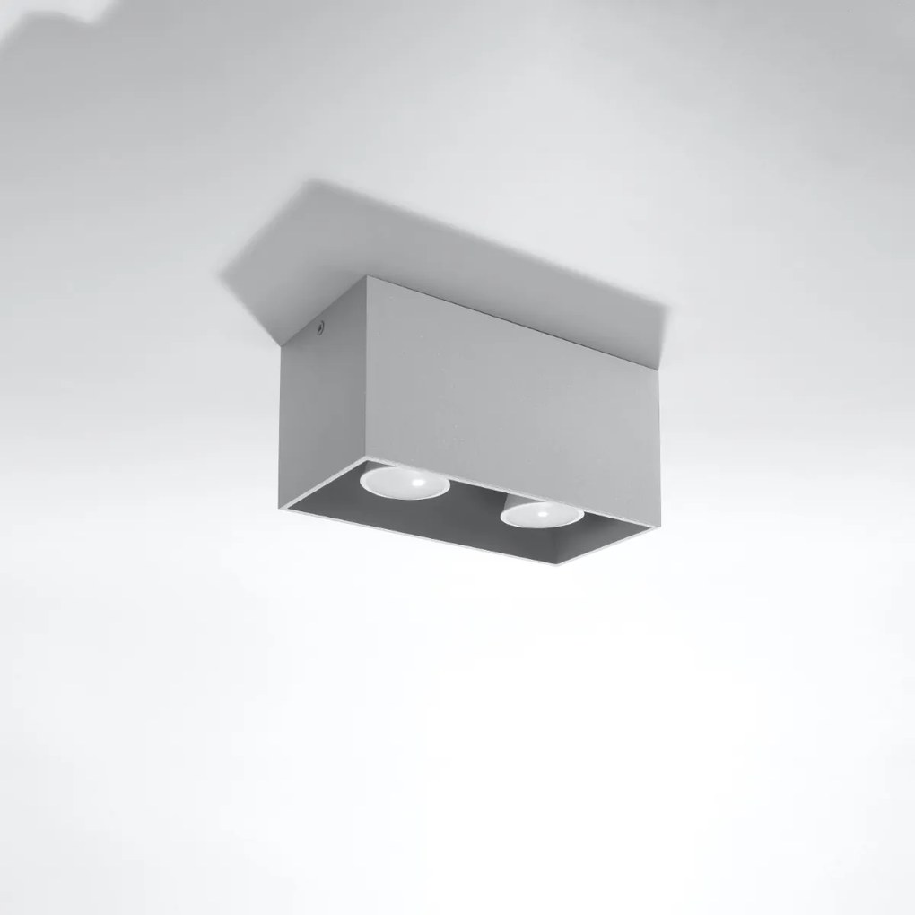Sollux Lighting Stropní svítidlo QUAD šedé