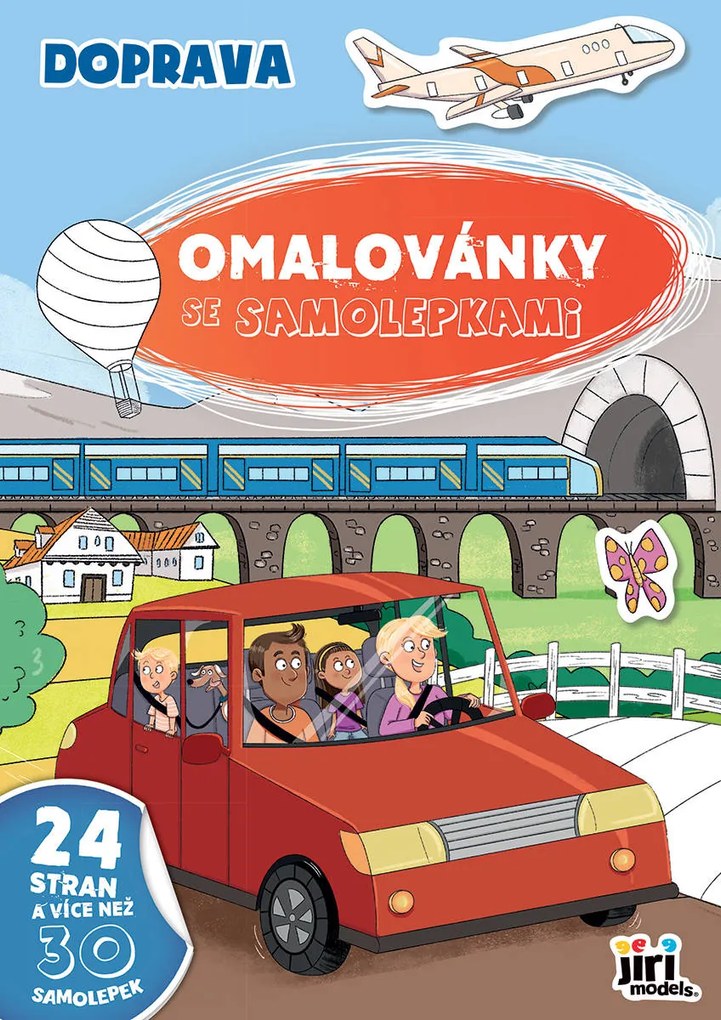 JIRI MODELS Omalovánky A4 se samolepkami Doprava 3