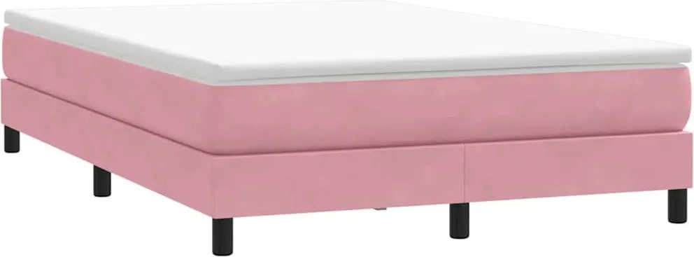 Postel Box Spring bez matrace růžová 160x220 cm samet 3315884