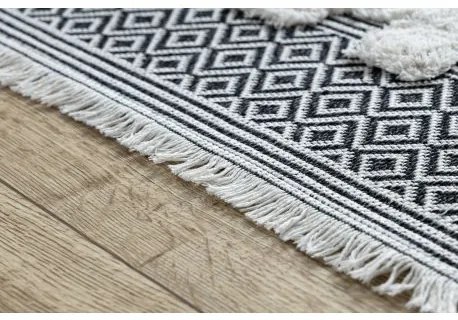 koberec ECO SISAL BOHO MOROC Geometrický 22321 střapce dvě úrovně r velikost 136x190 cm | krásné koberce cz