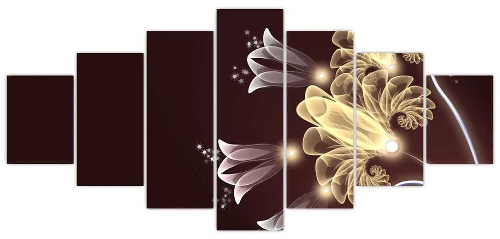 Obraz - Zářivé květiny (210x100 cm)
