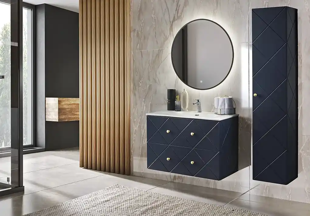 Koupelnová skříňka pod umyvadlo Elegance 90 cm modrá | BIANO