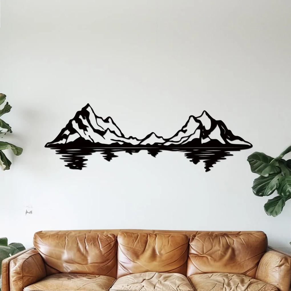 dřevo života Dřevěné hory s vodou na zeď Rozměry (cm): 60x17, Barevný vzor: Třešeň